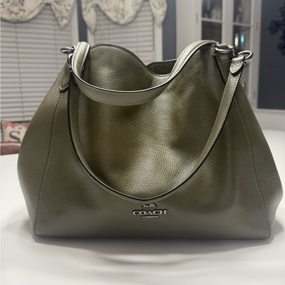 Coach | Bags | Coach Dark Green Leather Shoulder Bag | Poshmark